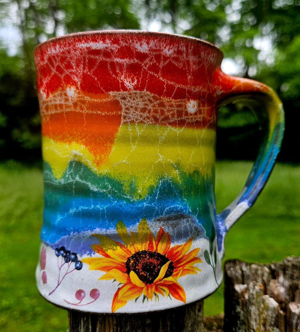 Rainbow Mug W decals Melisa Beth Ceramics Rainbow Mug W decals Melisa Beth Ceramics